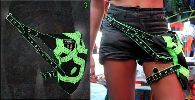 Reactor Belt Uv Neon Festival Utility Psytrance Pocket Hip - Etsy