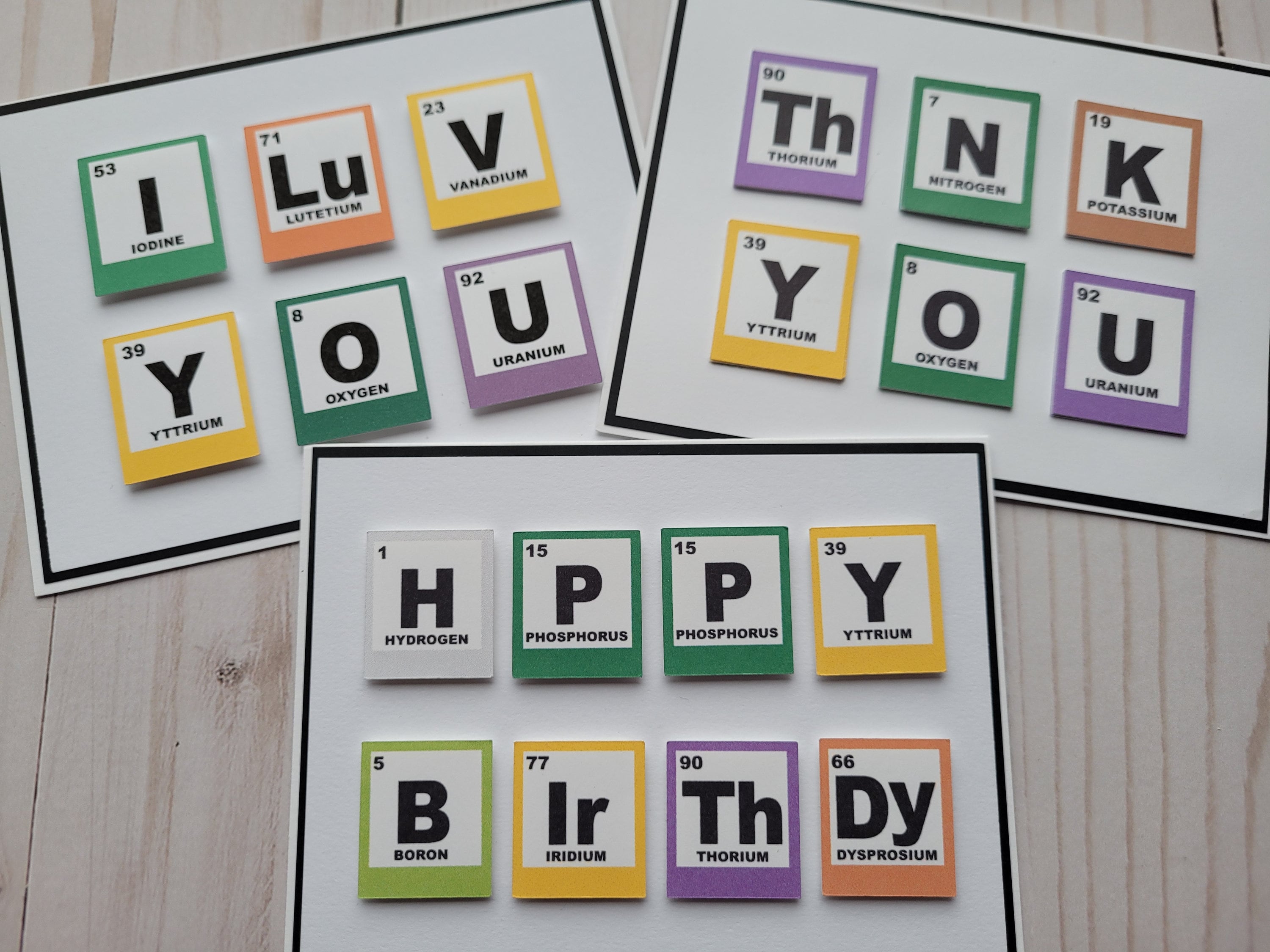 Birthday Cards for Nerds, Chemistry Birthday, Periodic Symbol Happy ...