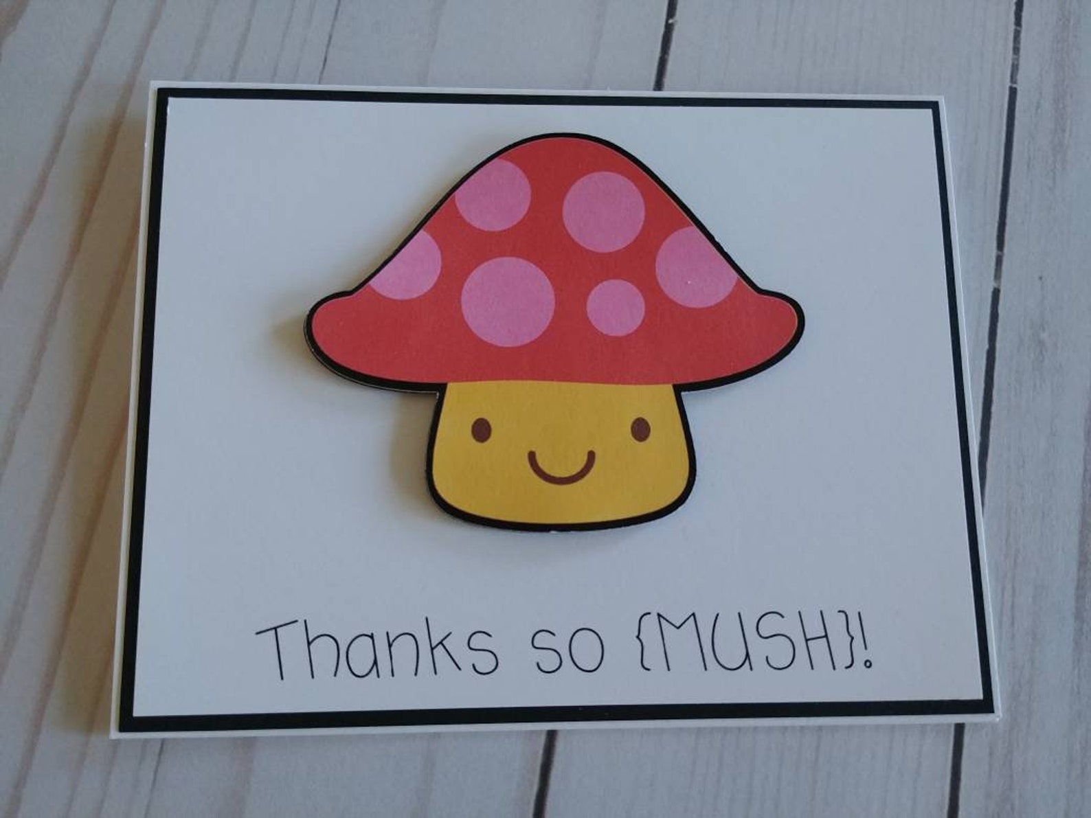 Thank You Card Cute Mushroom Card Mushroom Lover Card Punny - Etsy