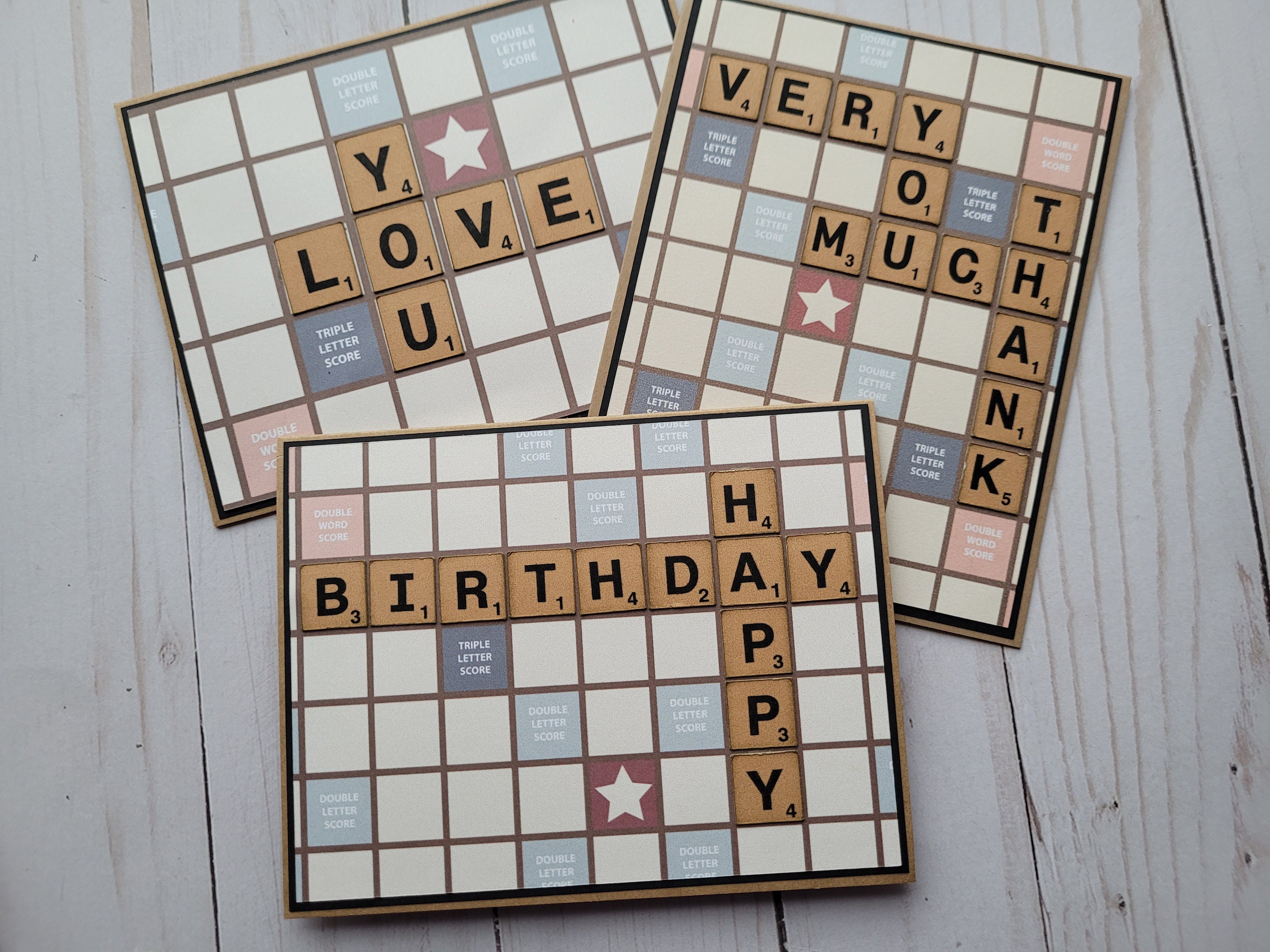 Thank You Card for Hostess, Scrabble Card, Board Game Card, Thank You ...