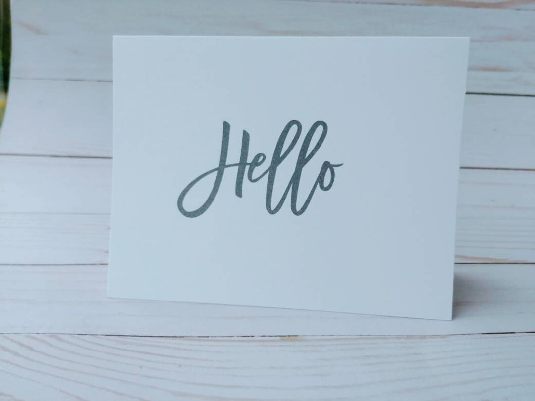 Hello Greeting Card, Simple Greeting Card, Minimalist Greeting Cards ...
