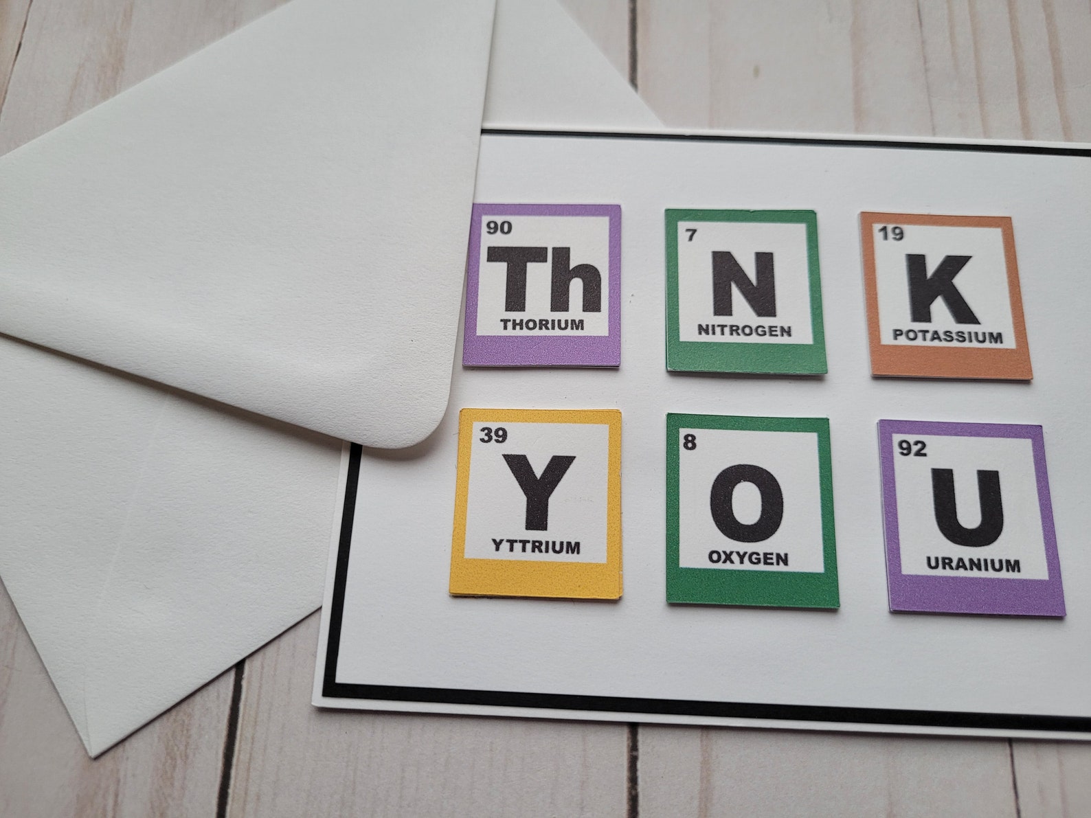 Chemistry Thank You Card, Periodic Table Card, Elements Card, Thank You ...