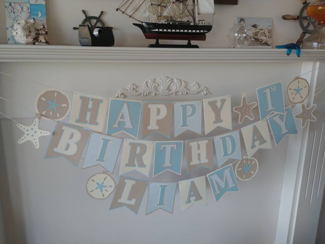 Personalized Happy Birthday Banner, Custom Birthday Party Decorations ...