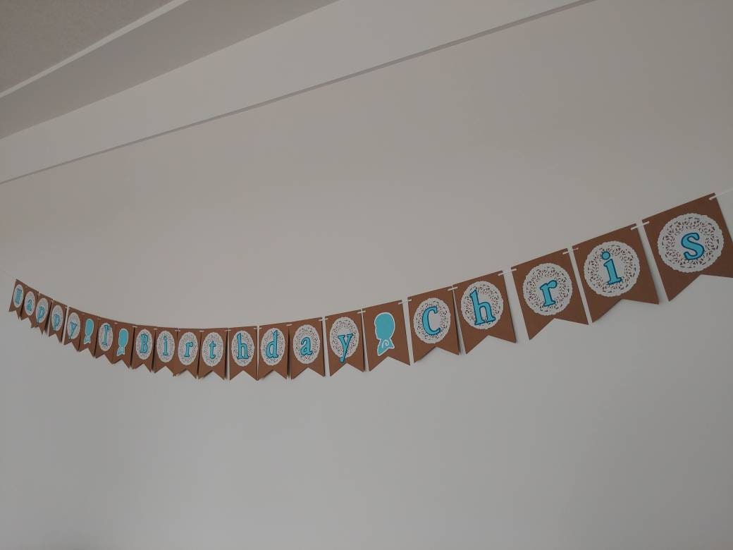 Personalized Happy Birthday Banner, Custom Birthday Party Decorations ...