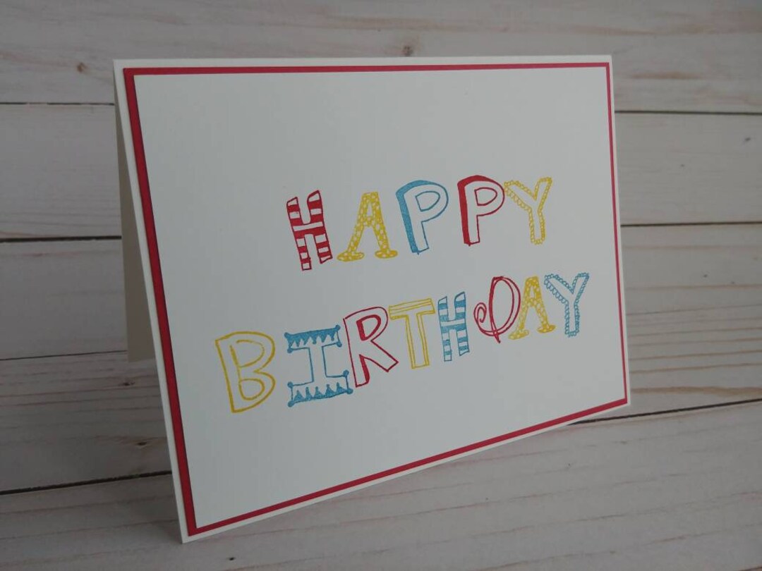 Kids Happy Birthday Card, Birthday Card for Child, Rainbow Birthday ...