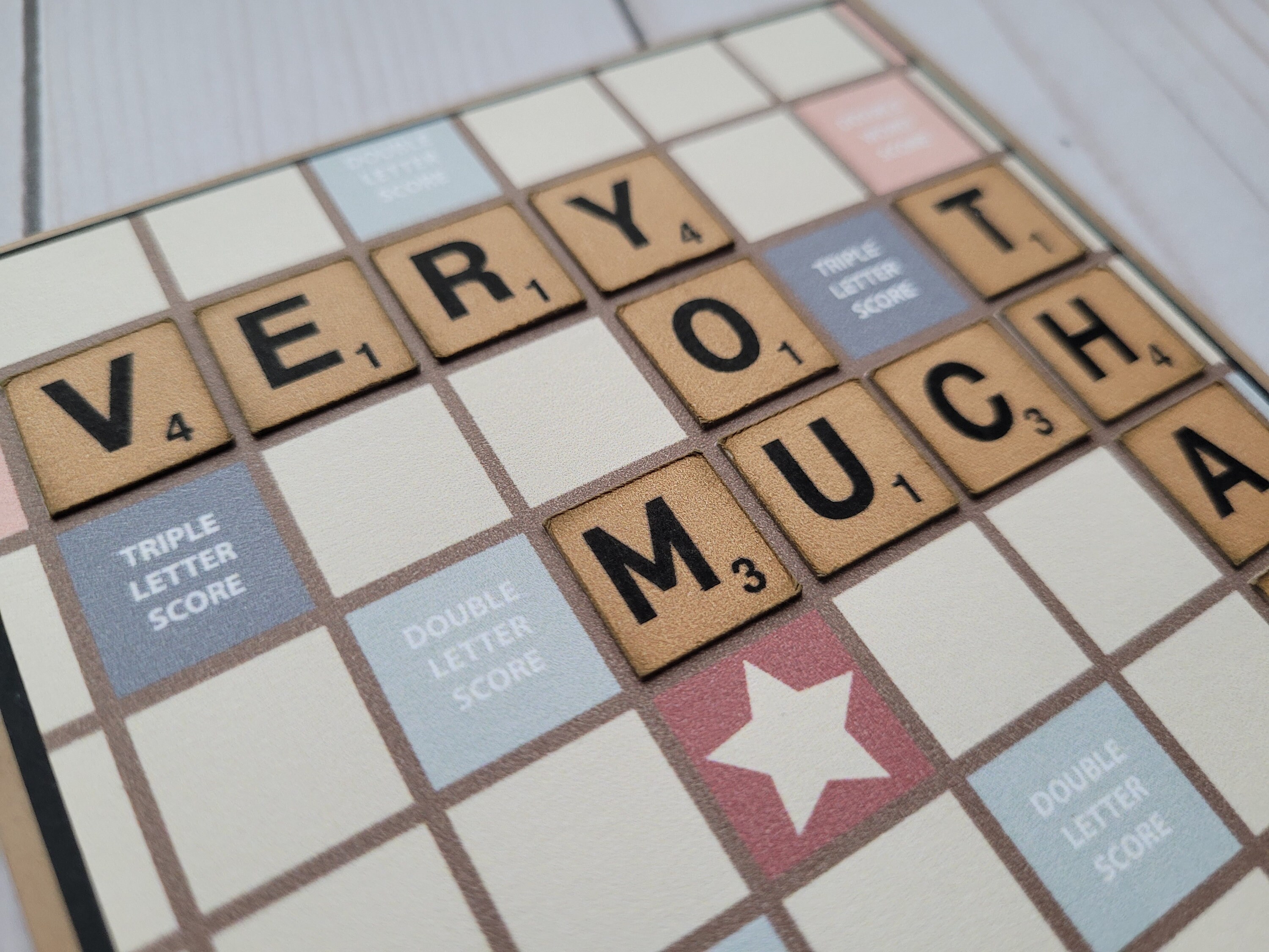 Thank You Card for Hostess, Scrabble Card, Board Game Card, Thank You ...