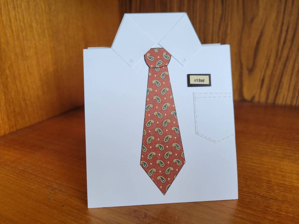 Number 1 Dad Father's Day Shirt and Tie Greeting Card - Etsy