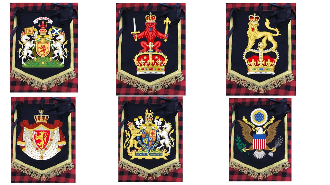 Custom Design Bespoke Royal Crest Family Name Reunion Trumpet Podium ...