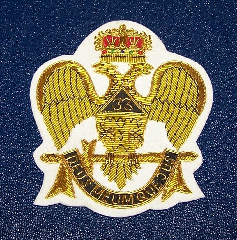 Sewing & Fiber Masonic Freemason Fraternal Gold Bullion Patch Master ...