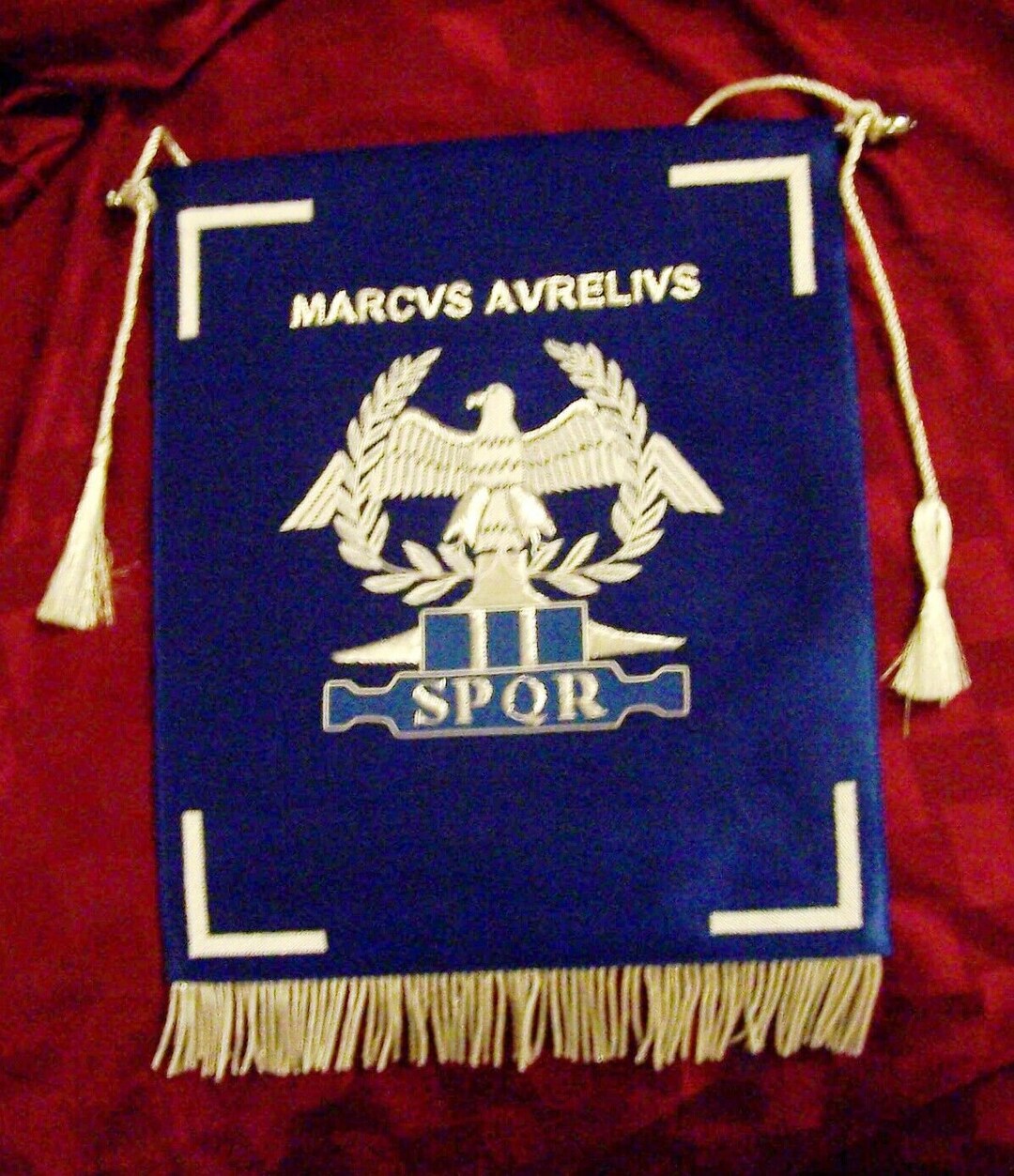 Marcus Aurelius Roman Emperor Battle Banner Eagle SPQR Rome Italy ...