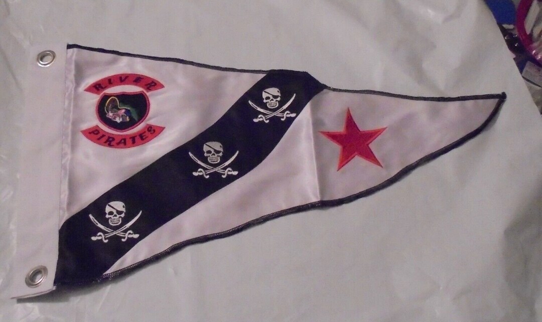 River Pirates Rat Boat Boat Ship Raft Pennant Flag Burgee City Town ...