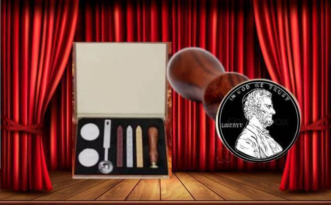 Deluxe Lincoln Penny Red Cent Coin Token Wax Letter Seal Die Stamp ...