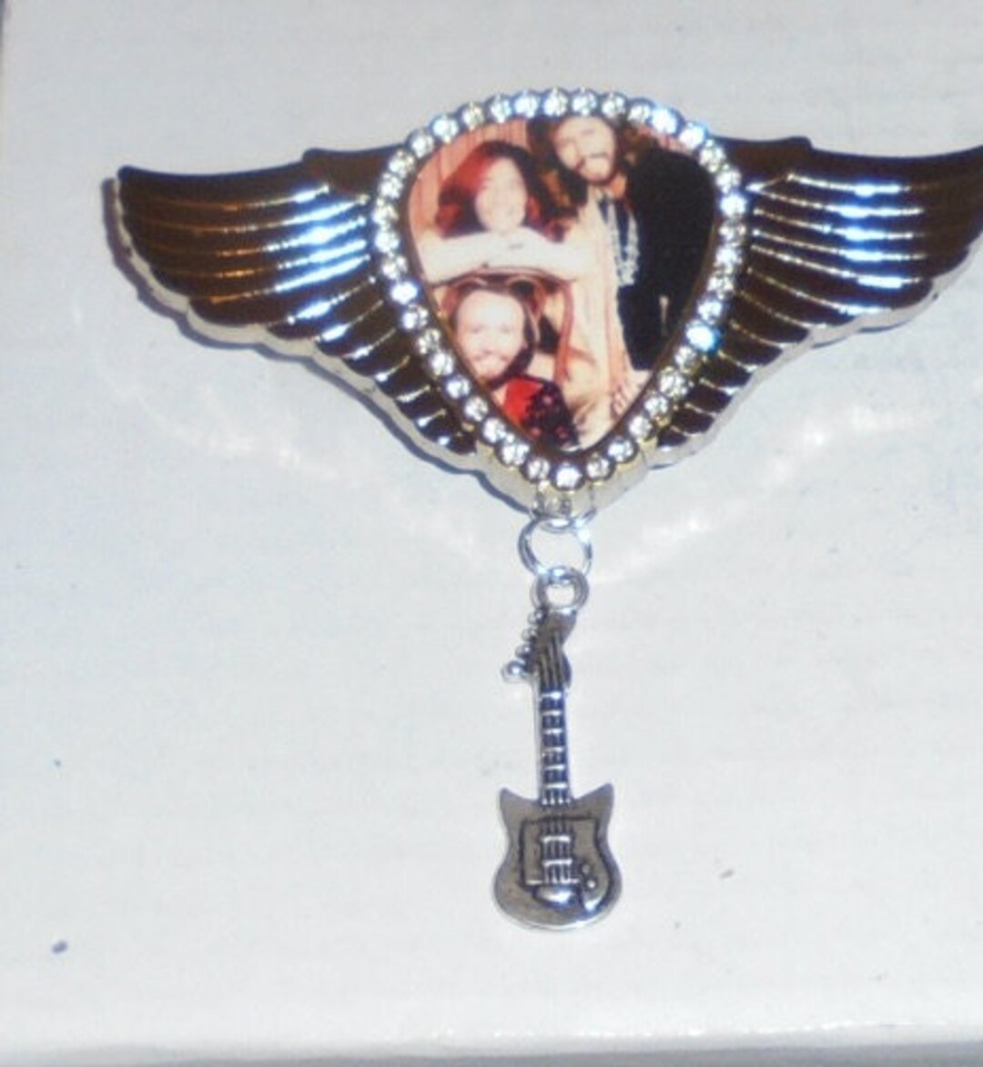 BEE GEES Concert Pick Guitar Badge Pin Jacket Vest Song I We You Band ...
