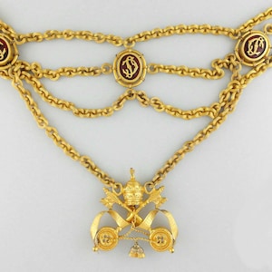 Vatican Pope Chamberlain Collar Chain Uniform Medal Badge Papal Court ...