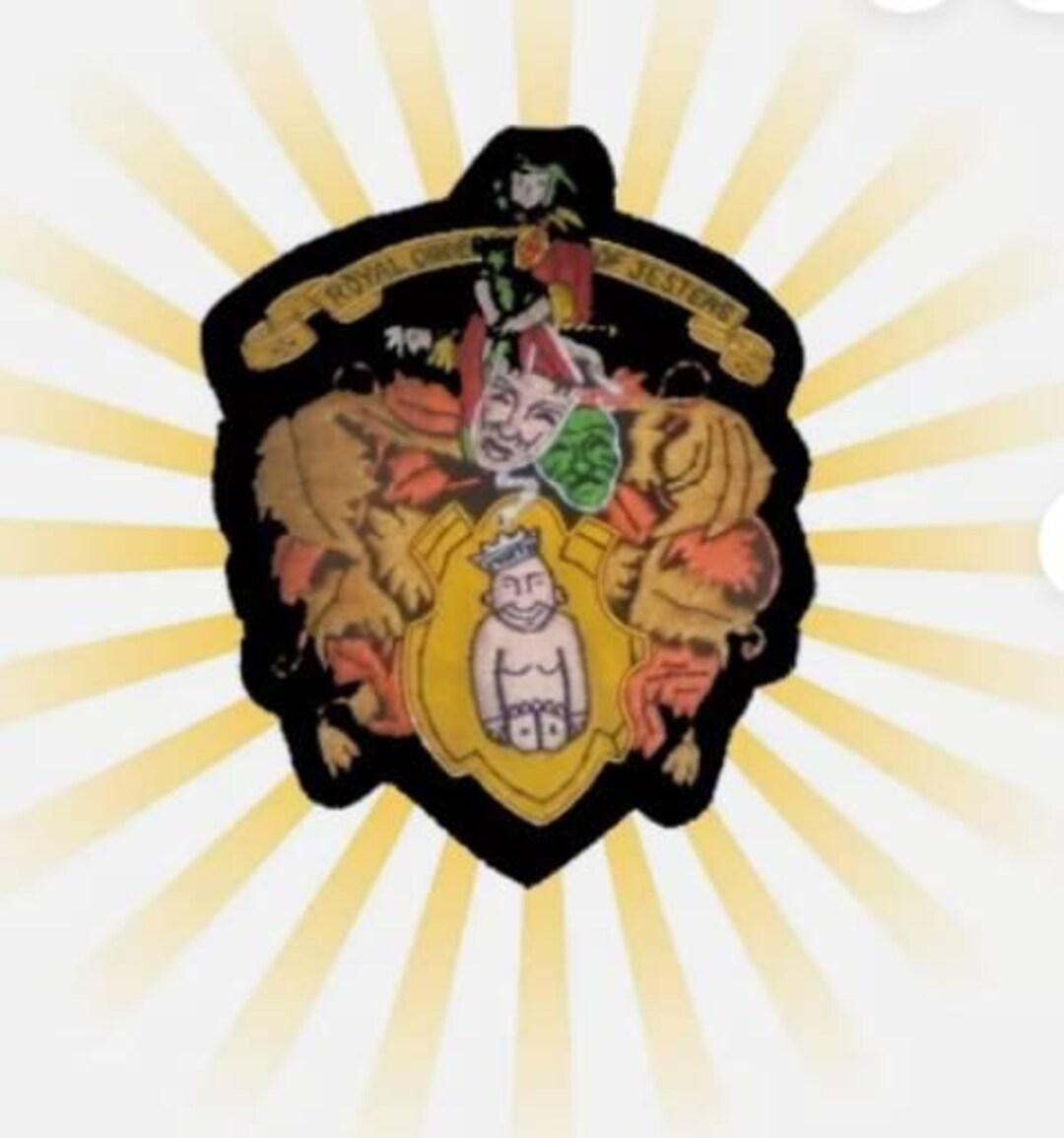 Masonic Freemason Fraternal Gold Bullion Court Jesters Shriners Patch ...