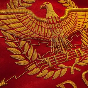 Deluxe Premium Roman Battle Banner Eagle Aquila SPQR Rome Italy Caesar ...