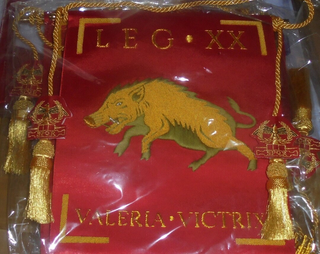 Roman Legion XX Valeria Victrix Battle Banner Roman Emperor Eagle SPQR ...