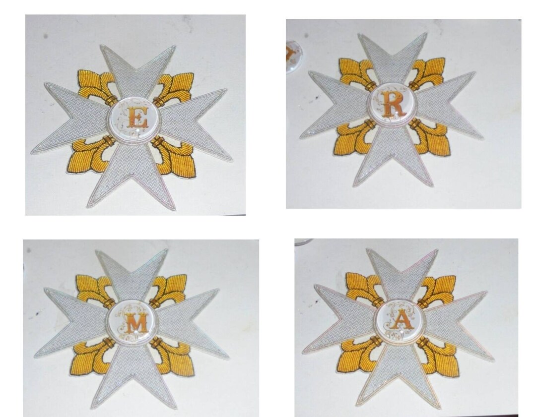 A D E H M R Monogram Cipher Letter Family Name Cape Robe Vest Blazer ...