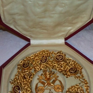 Vatican Pope Chamberlain Collar Chain Uniform Medal Badge Papal Court ...