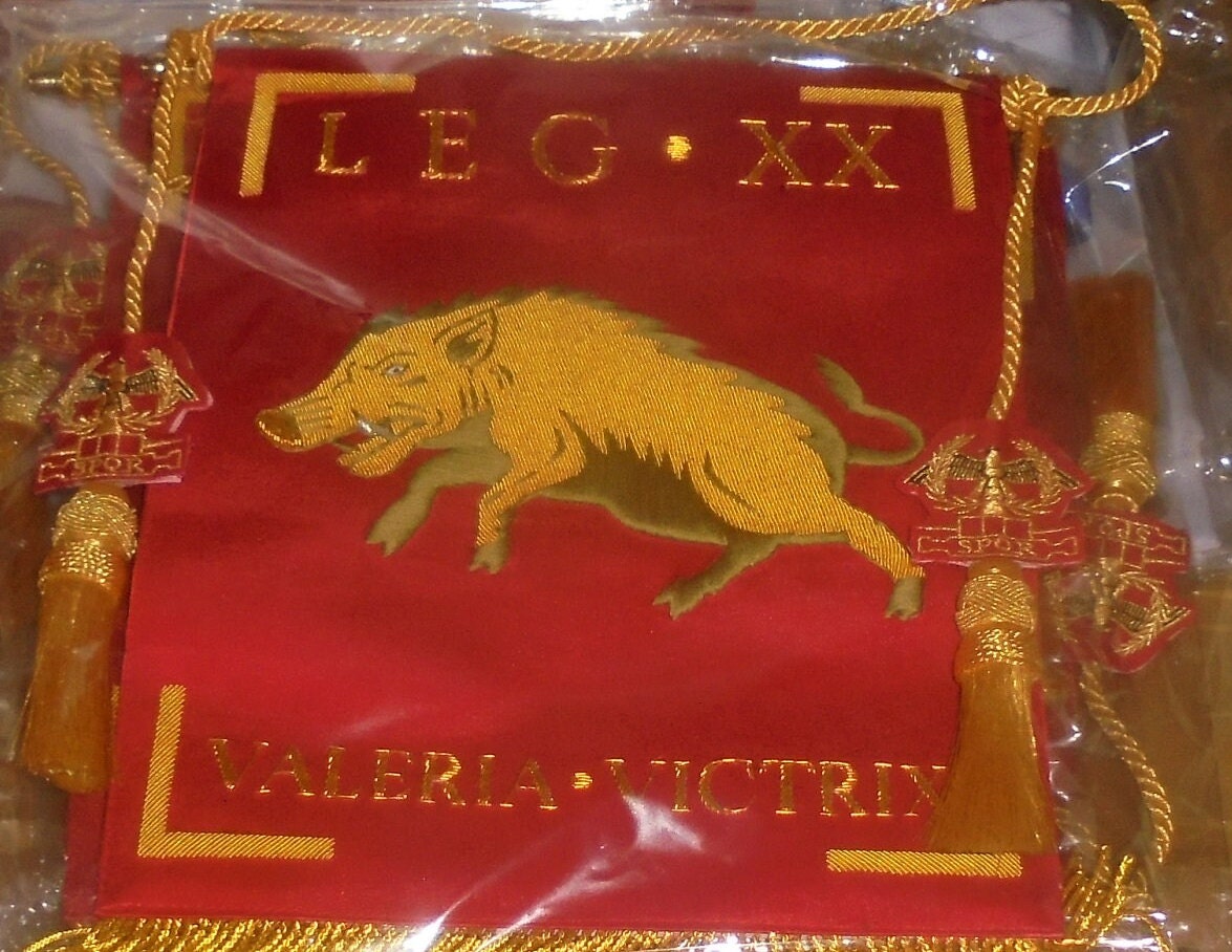 Roman Legion XX Valeria Victrix Battle Banner Roman Emperor Eagle SPQR ...