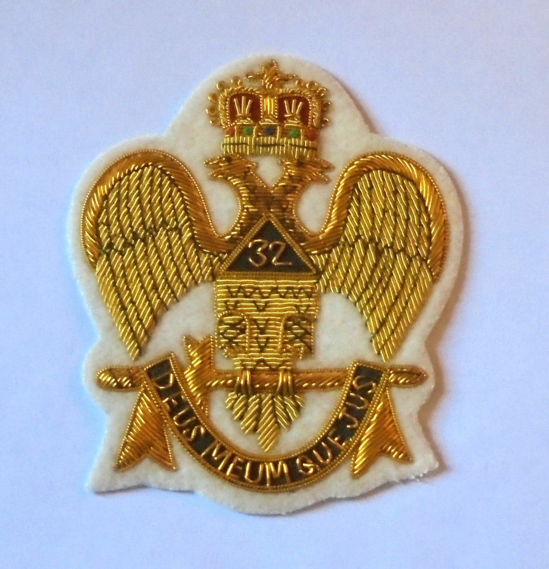 Masonic Freemason Fraternal Gold Bullion Eagle, Scottish Rite Patch ...