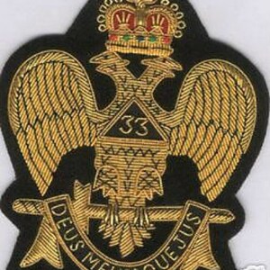 Masonic Freemason Fraternal Gold Bullion Eagle, Scottish Rite Patch ...