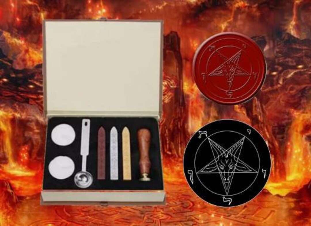 Medieval Baphomet Goat Pentagram Satanic Pagan Demon Occult Sigil Witch ...