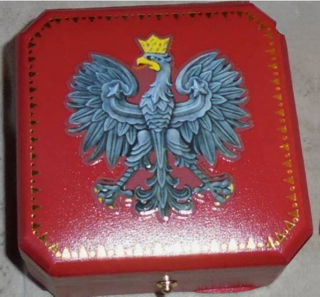 Deluxe Display Gift Box Royal Poland Polish Eagle Crest King Queen Coin ...