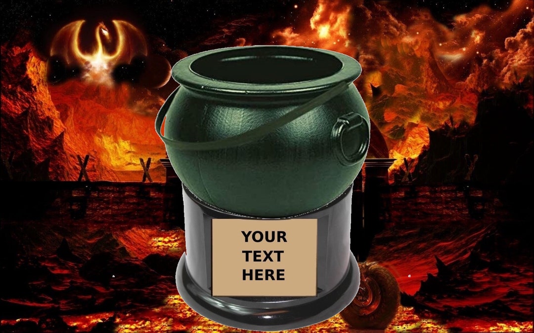 Deluxe Witches Cauldron Pot Brew Spell Custom Award Trophy Statue ...