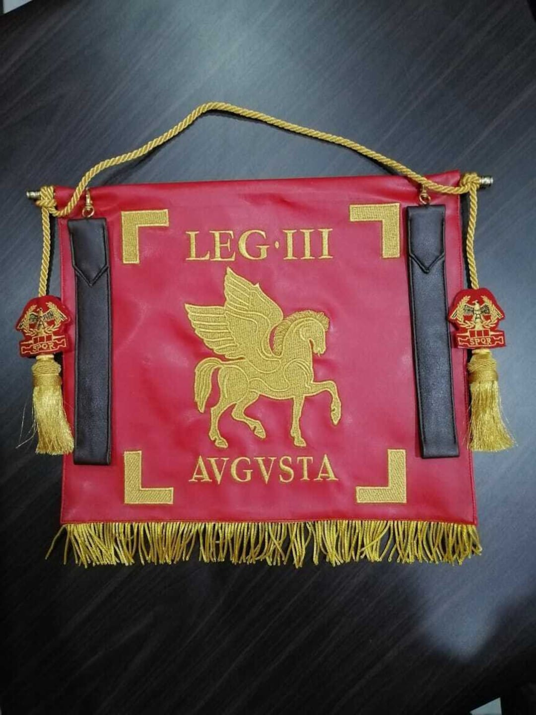 Deluxe Roman Caesar Augustus Battle Banner Eagle Aquila SPQR Rome Italy ...