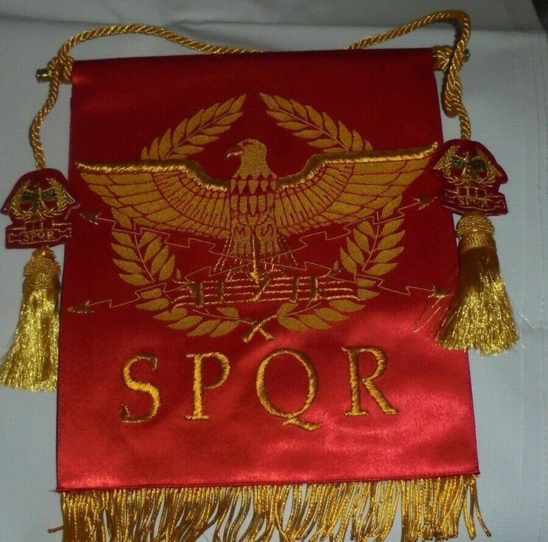 Deluxe Premium Roman Battle Banner Eagle Aquila SPQR Rome Italy Caesar ...