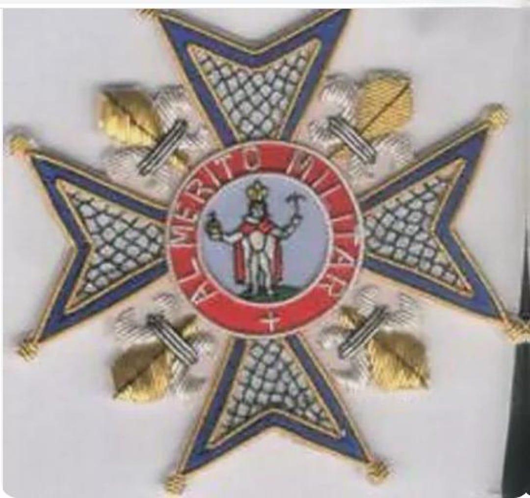 Medieval Spain Catholic Order of Saint Ferdinand Star Patch Award Medal ...