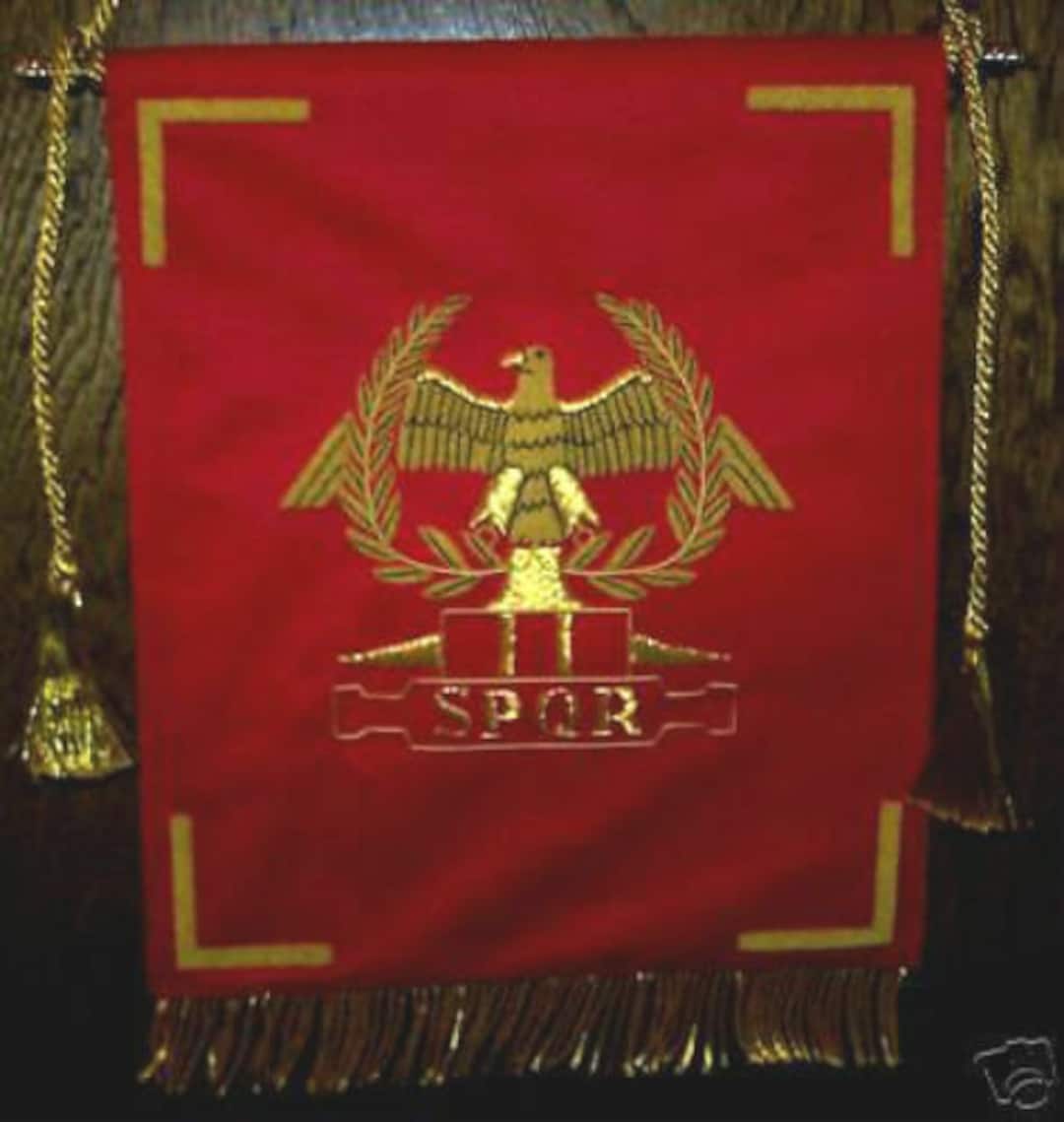 Deluxe Premium Roman Battle Banner Eagle Aquila SPQR Rome Italy Caesar ...