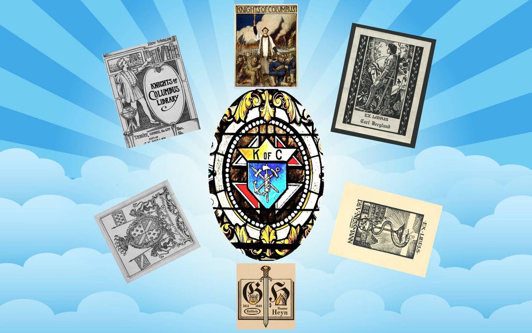 Custom Made Design Deluxe Knights Templar KT Ex Libris Bookplate Book ...