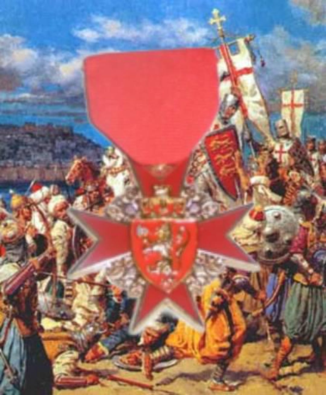 Medieval Crusades Knight Royal Golden Lion Order SCA LARP Medal Battle ...