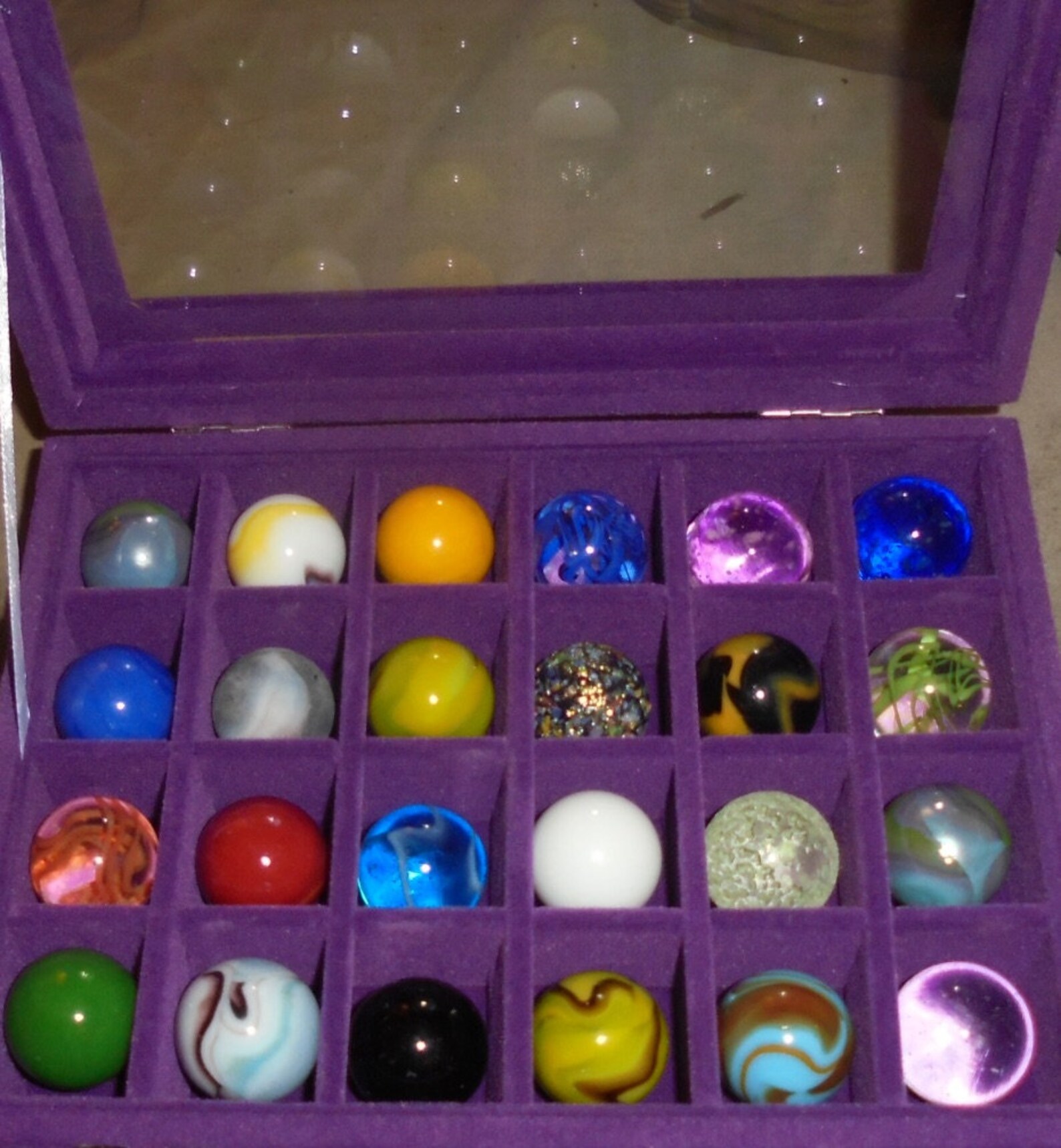 Vintage Marbles Shooter Game Swirl Glass Crystal Glow Set Lot - Etsy