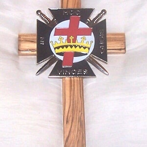 Medieval Knights Templar Olive Wood Wall Door Cross Christian Holy Land ...