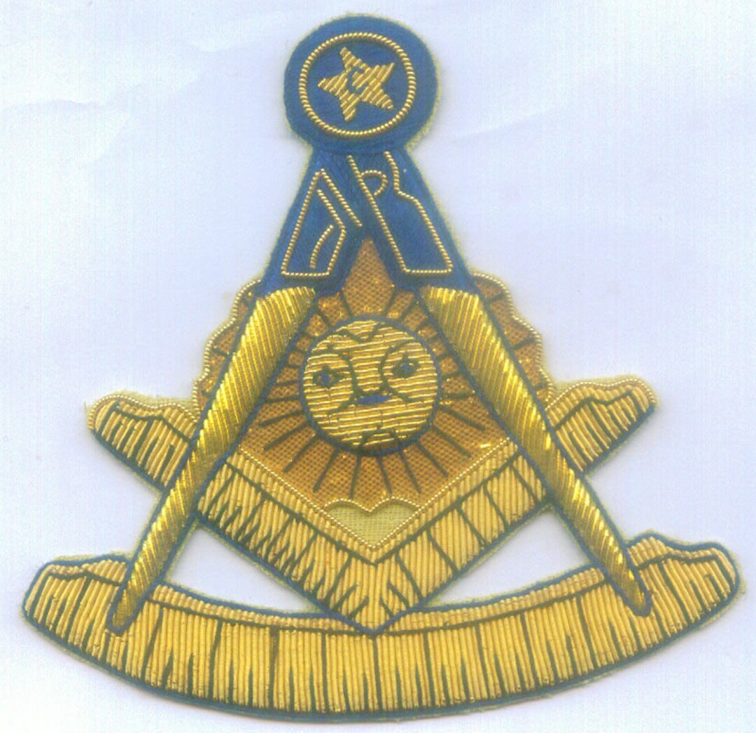 Masonic Freemason Fraternal Gold Bullion Jewel Patch Master Lodge ...