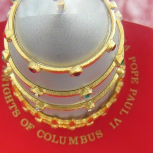Vintage Deluxe Vatican Pope Tiara Mitre Hat Knights of Columbus KOC ...