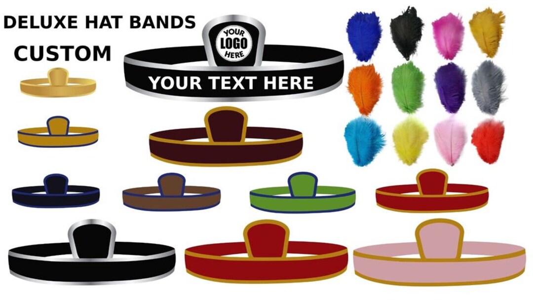 Deluxe Custom Design Name Hat Band Wire Trim Braid Bullion Badge Cowboy ...