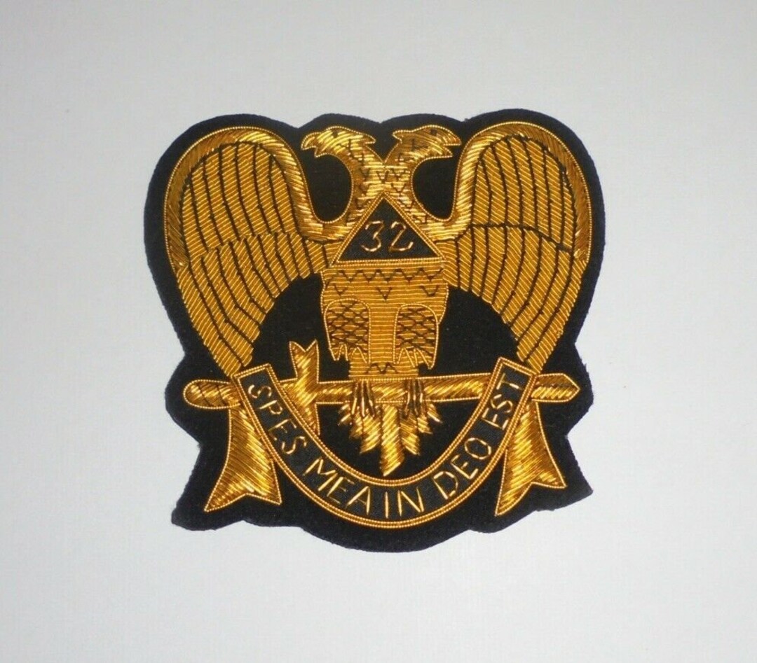 Masonic Freemason Fraternal Gold Bullion Eagle, Scottish Rite Patch ...