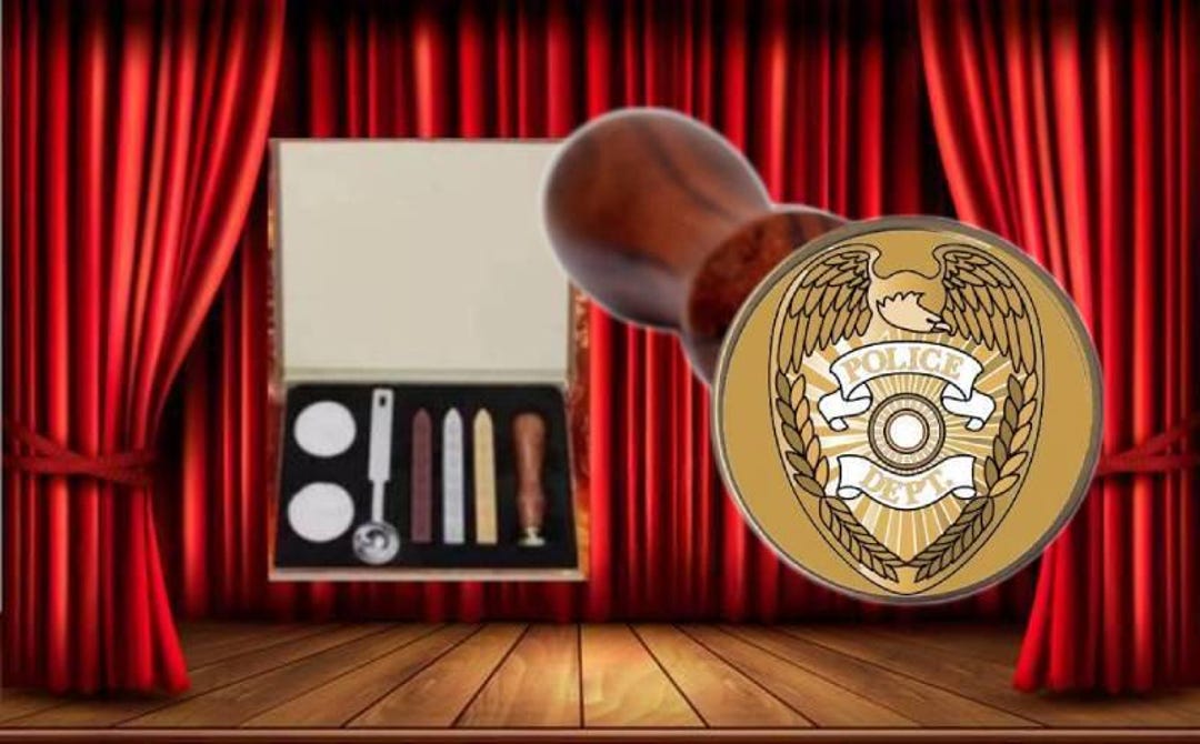 Custom Deluxe Wax Seal Police Department PD Sheriff Patrol Official ...