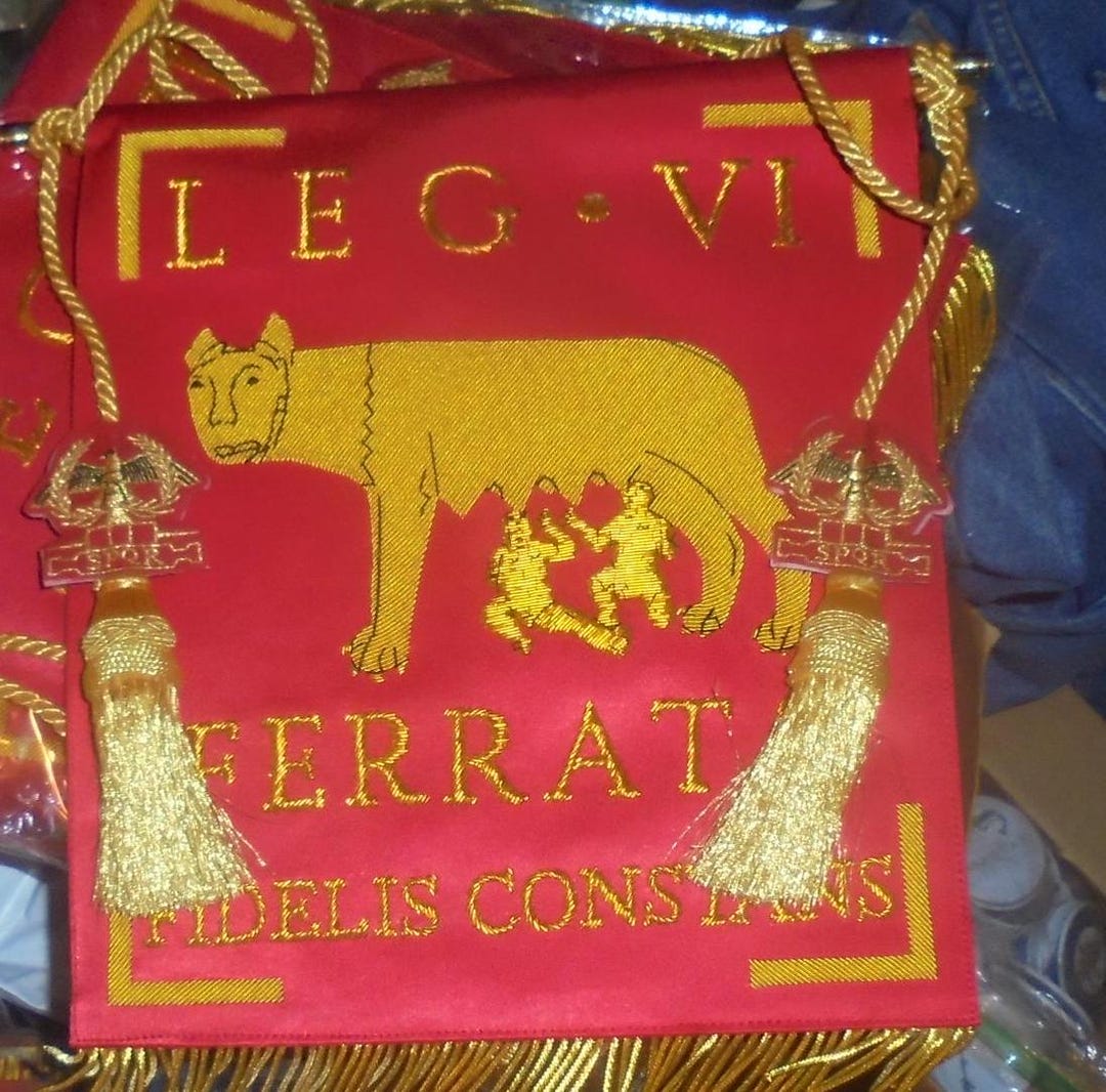 Deluxe Roman Caesar Ferrata Battle Banner Eagle SPQR Rome Italy Empire ...