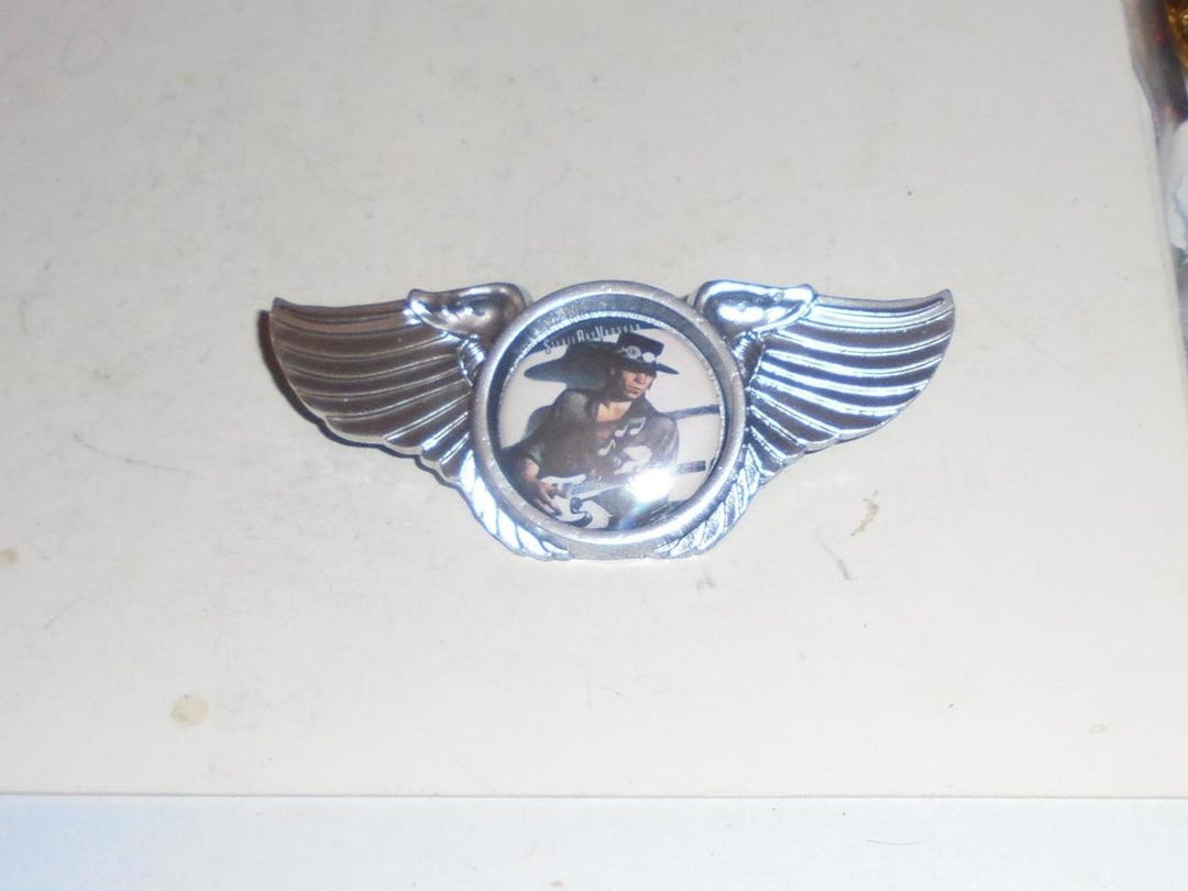 STEVIE RAY VAUGHAN Concert Promo Guitar Pick Jacket Vest Badge Pin Song ...