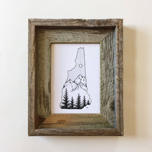 New Hampshire Land Mammals Field Guide Art Print / Animals of - Etsy