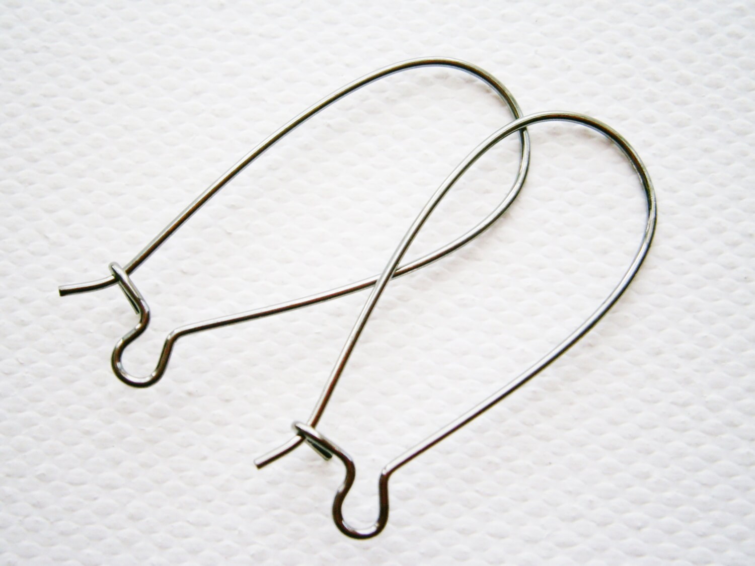 50 Gunmetal Black Kidney Earwire 33x14mm. | Etsy