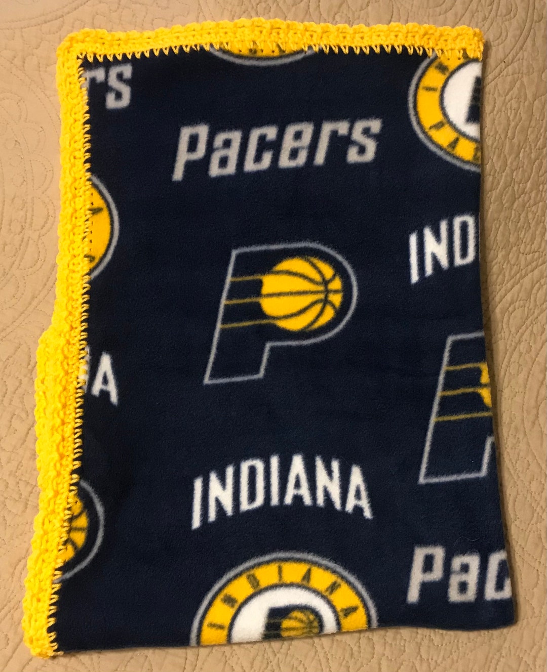 Fleece and Crocheted Blanket for the Indiana Pacers Fan! - Etsy