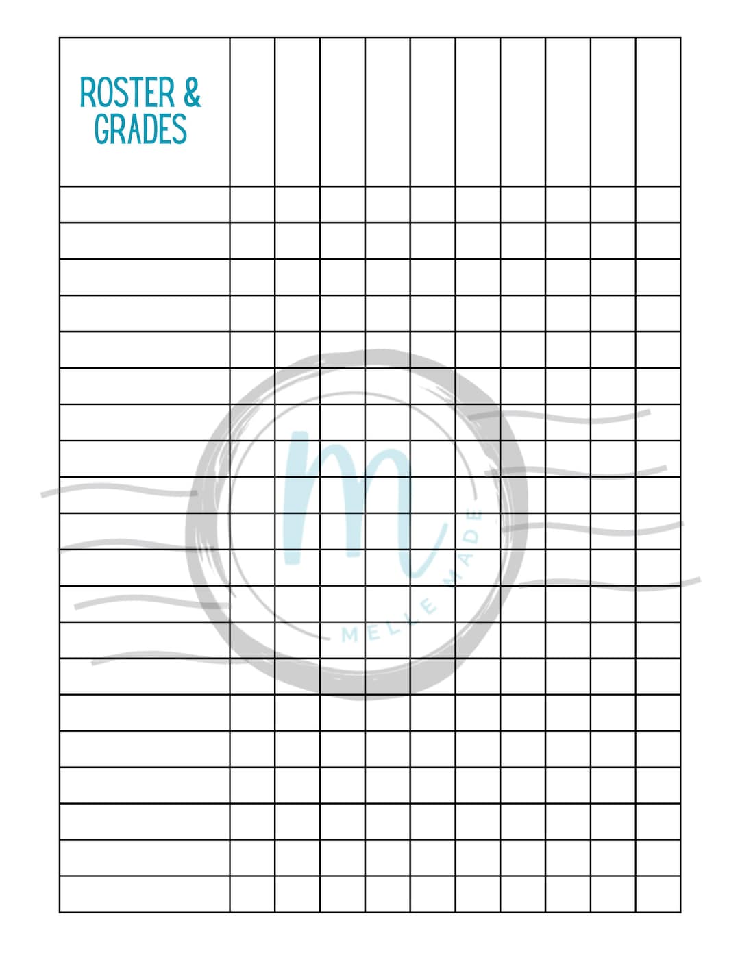 Teacher Grade Book, Teacher Roster, Grade Sheet, Grading, Teacher Lists ...