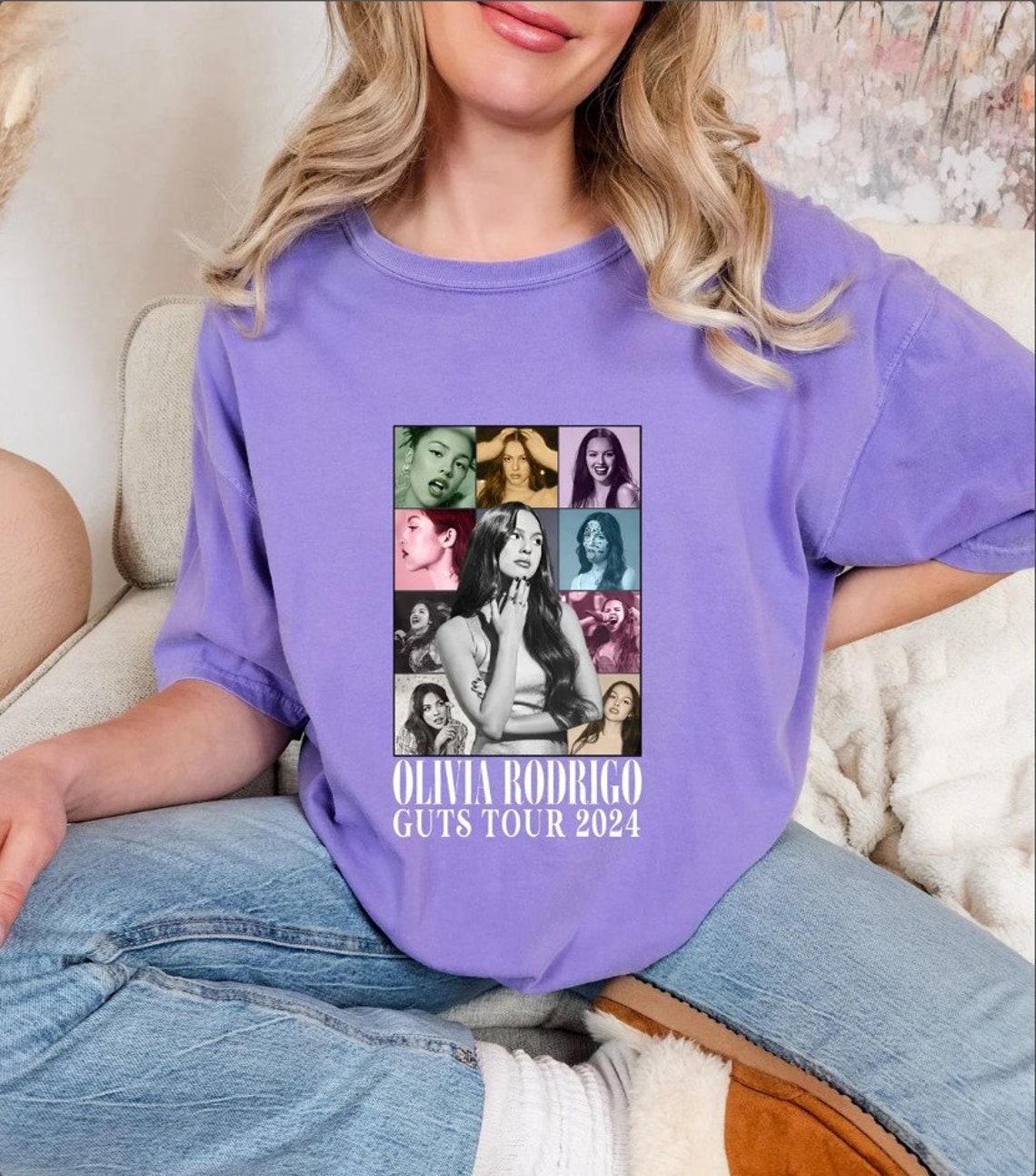 Olivia Rodrigo Guts World Tour Comfort Colors, Guts Tour 2024 Tee ...