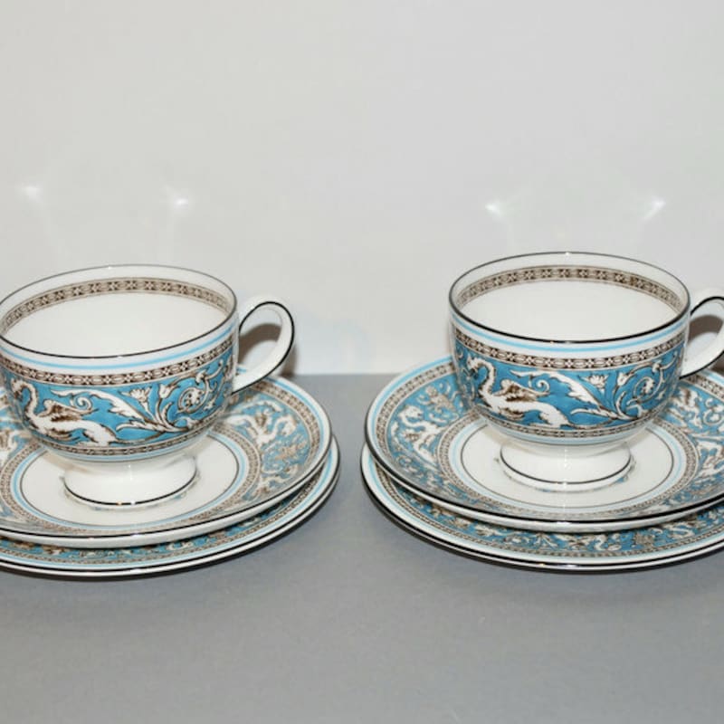 Turquoise Tea Cup - Etsy